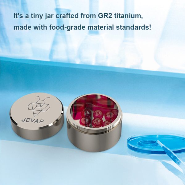JCVAP Authentic Ruby Terp Pearls 6 pcs for Dab with Titanium Rio Jar