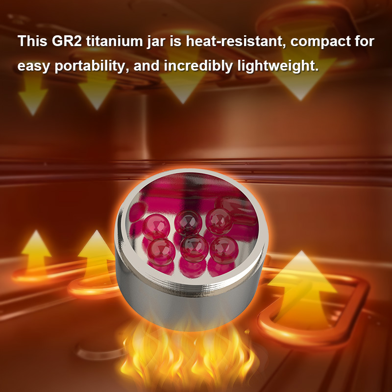 JCVAP Authentic Ruby Terp Pearls 6 pcs for Dab with Titanium Rio Jar